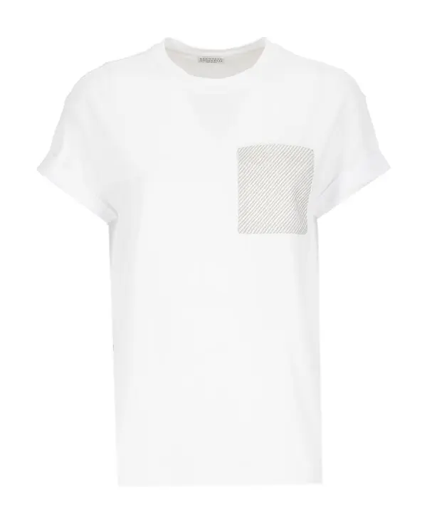 Brunello Cucinelli Chest Pocket T-shirt - White