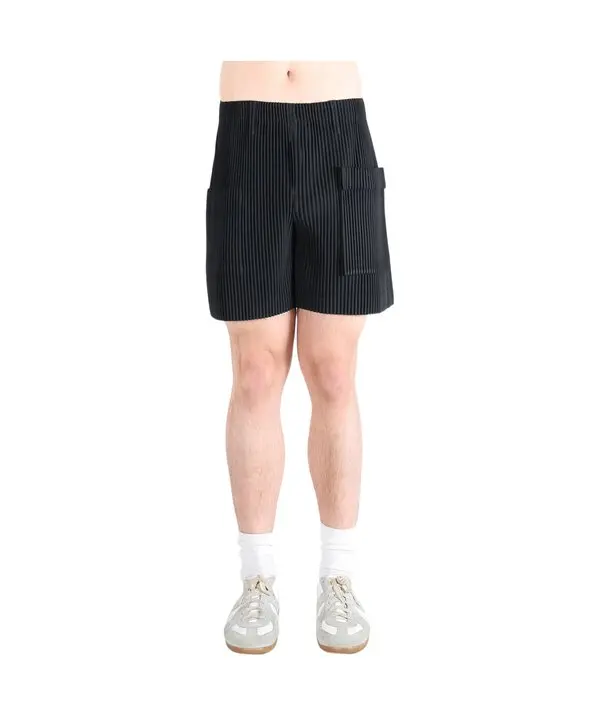Issey Miyake Homme Plissé Pleated Shorts - Black