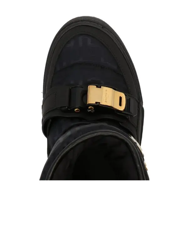 Balmain Logo Monogram Nylon Après-ski Boots