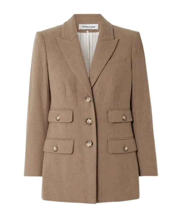 Veronica Beard Nalani Dickey Brushed-twill Blazer