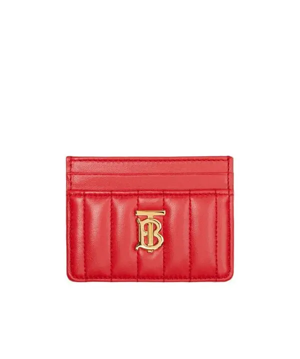 Burberry Tb Logo Plaque Padded Cardholder - Red