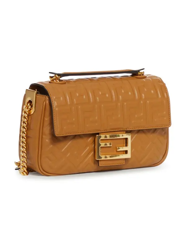 Fendi Medium Baguette Chain Shoulder Bag - Brown