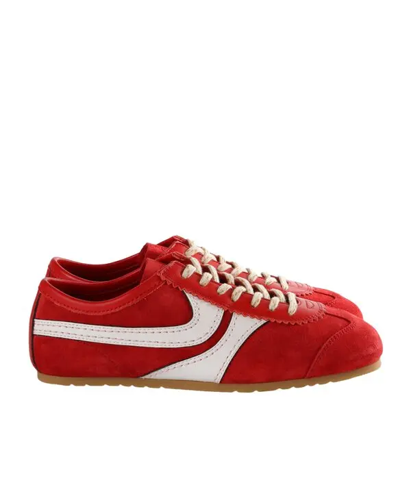 Dries Van Noten Low-top Sneakers With Tie Fastening - Red