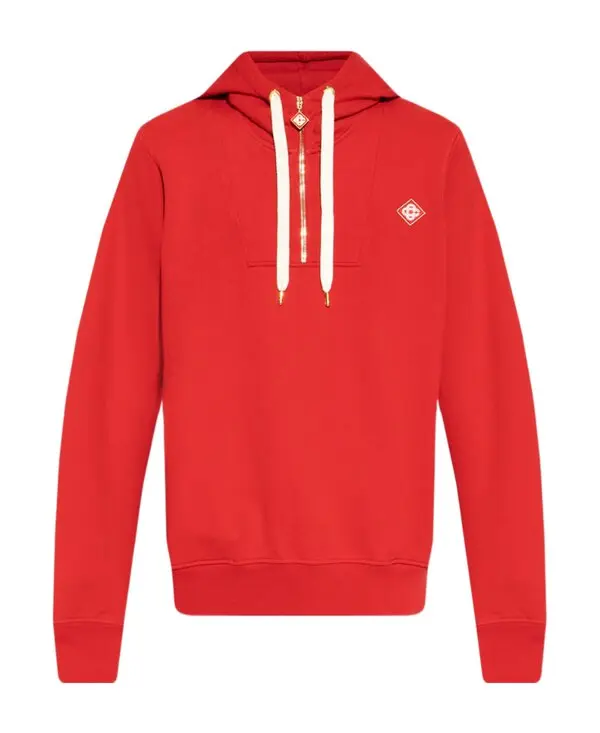Casablanca Logo-patch Zip-neck Hoodie