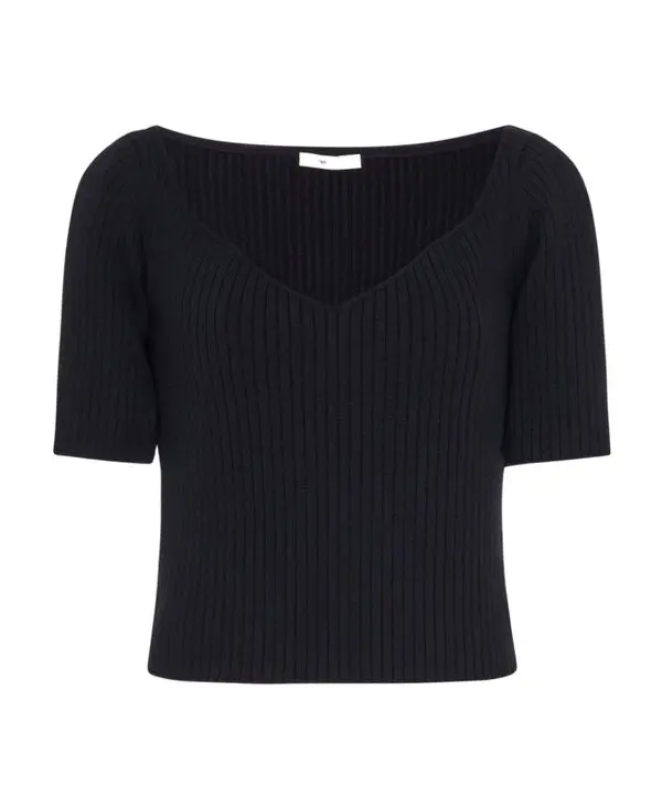 THE ROW Short-sleeved Sweater With Heart-shaped Neckline