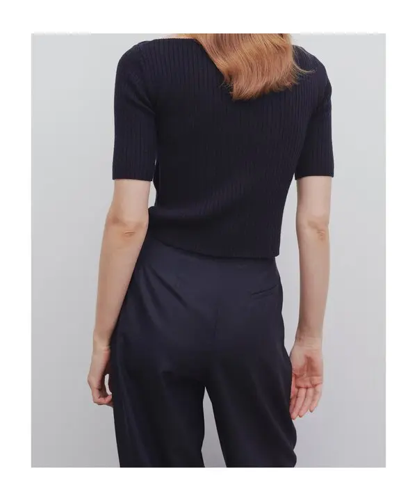 THE ROW Short-sleeved Sweater With Heart-shaped Neckline