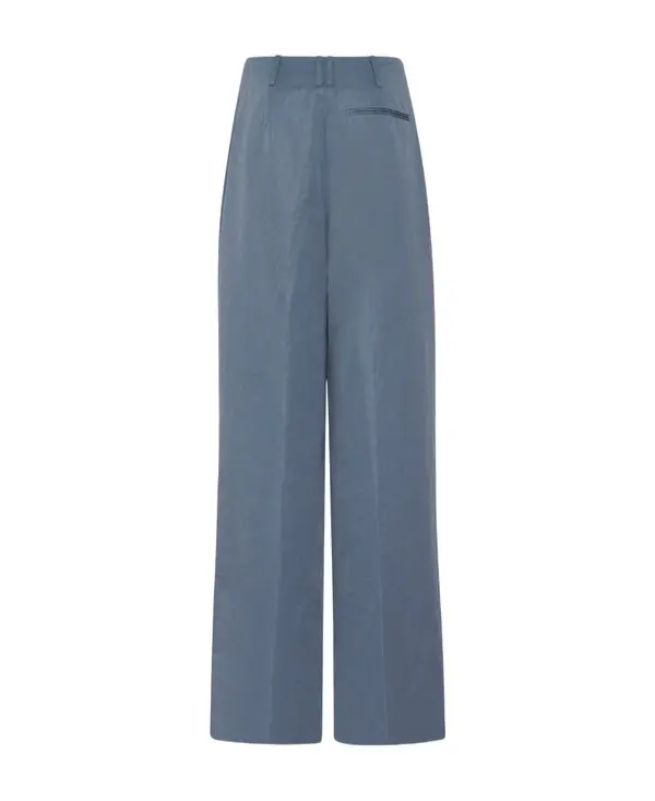 THE ROW Wide-leg Cotton-ramie Trousers - No