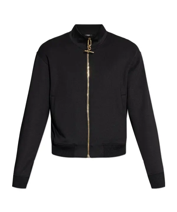 Balmain Zip-up T-bar Detail Track Jacket