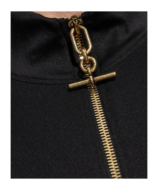 Balmain Zip-up T-bar Detail Track Jacket