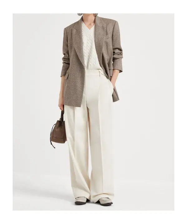 Brunello Cucinelli Wide-leg Tailored Trousers