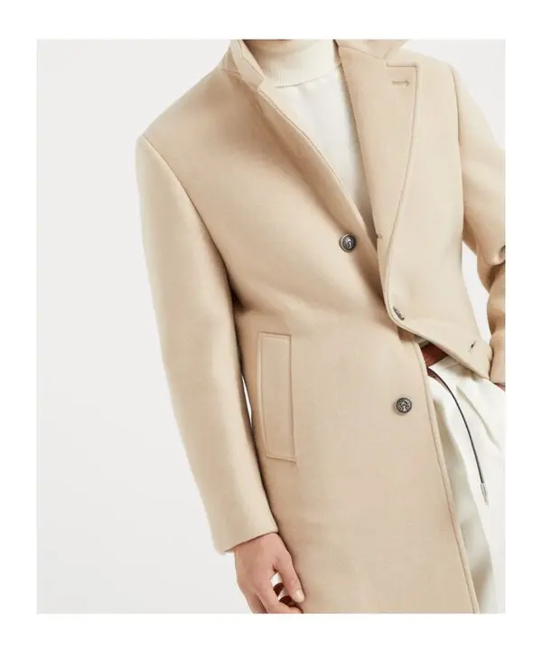 Brunello Cucinelli Single-breasted Coat With Metal Buttons