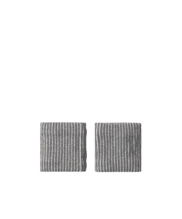Brunello Cucinelli Ribbed Monile Cuffs - Silver