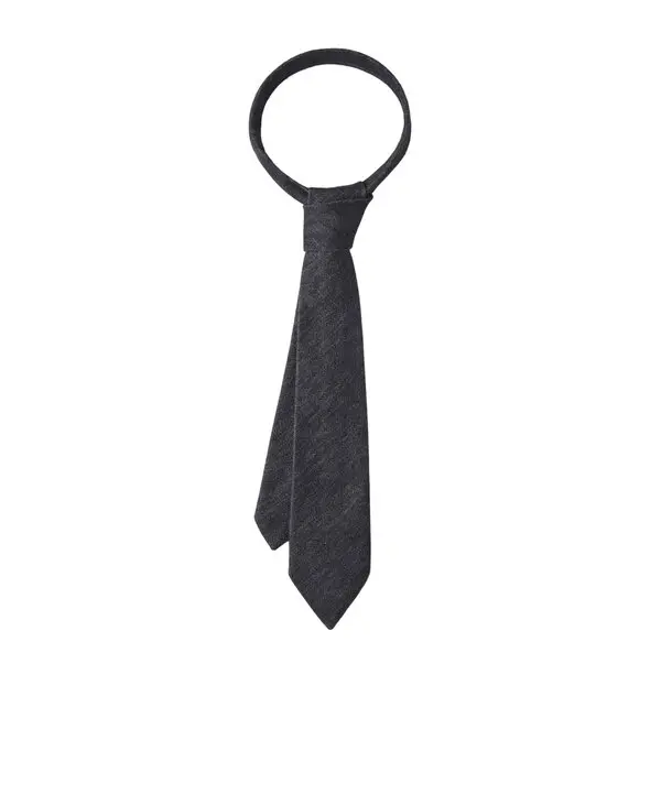 Brunello Cucinelli Cotton Twill Tie - Blue
