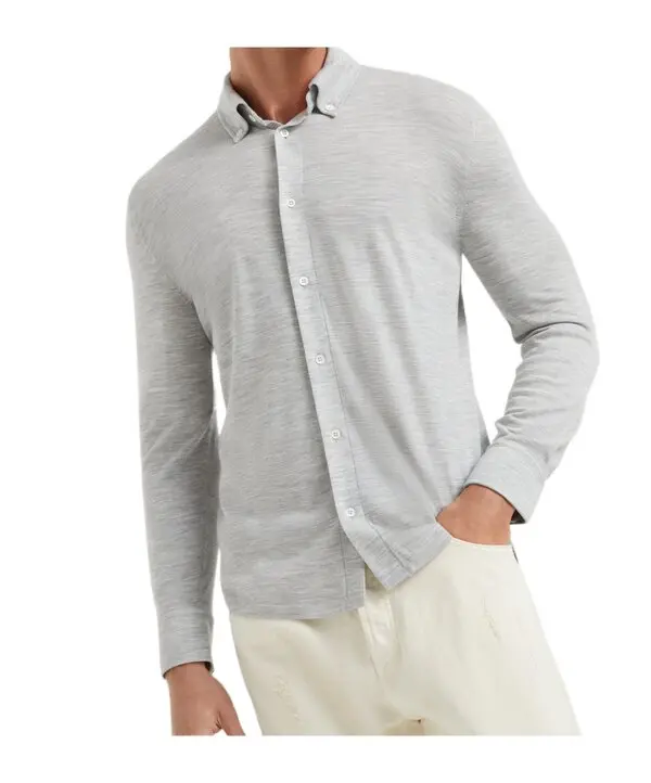 Brunello Cucinelli Long Sleeve Knitted Shirt