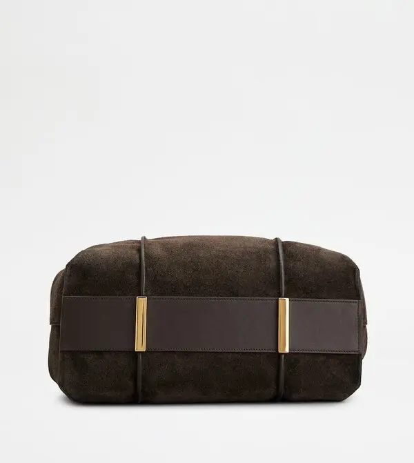 TOD'S Medium T-bar Suede Shoulder Bag