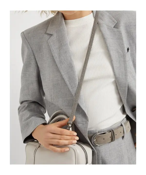 Brunello Cucinelli Studded Leather Shoulder Strap
