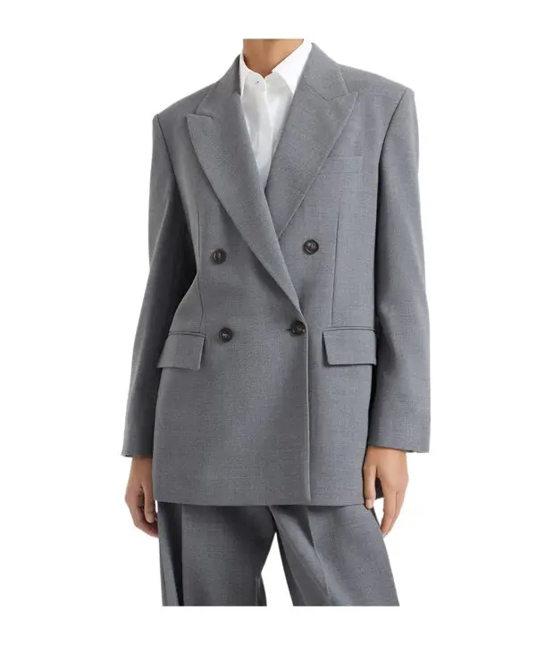 Brunello Cucinelli Double-breasted Wool Blazer