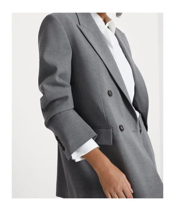 Brunello Cucinelli Double-breasted Wool Blazer