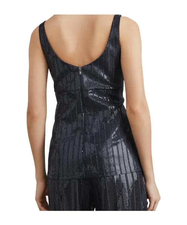 Brunello Cucinelli Sequined Sleeveless Blouse