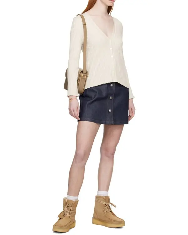 A.p.c. High-waist Denim Mini Skirt