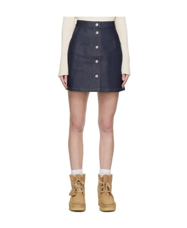 A.p.c. High-waist Denim Mini Skirt