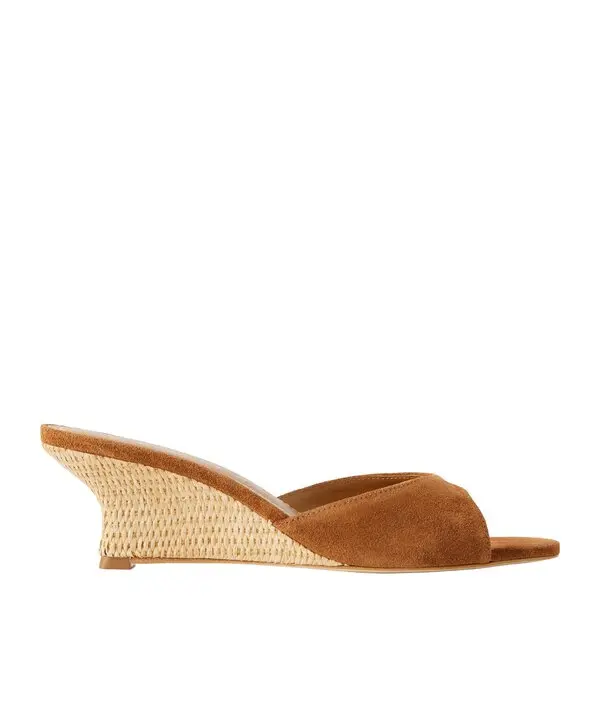 Staud Suede Wedge Mules