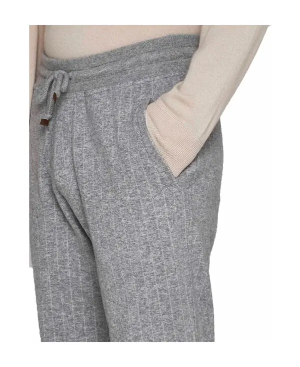 Brunello Cucinelli Striped Drawstring Track Pants