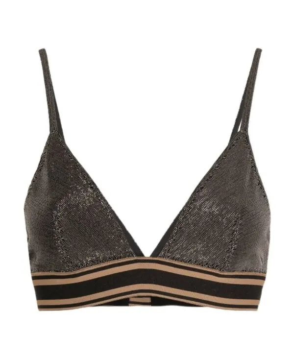 Brunello Cucinelli V-neck Bralet - Black