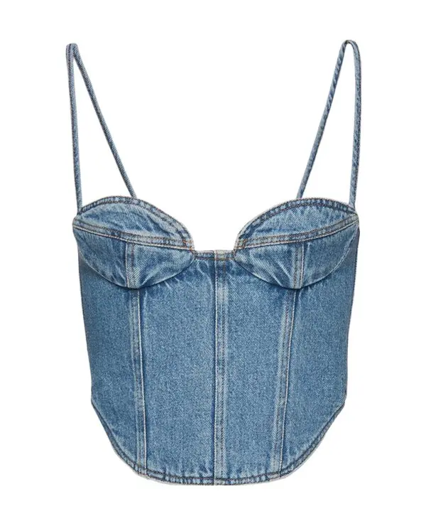 Magda Butrym Denim Corset Top