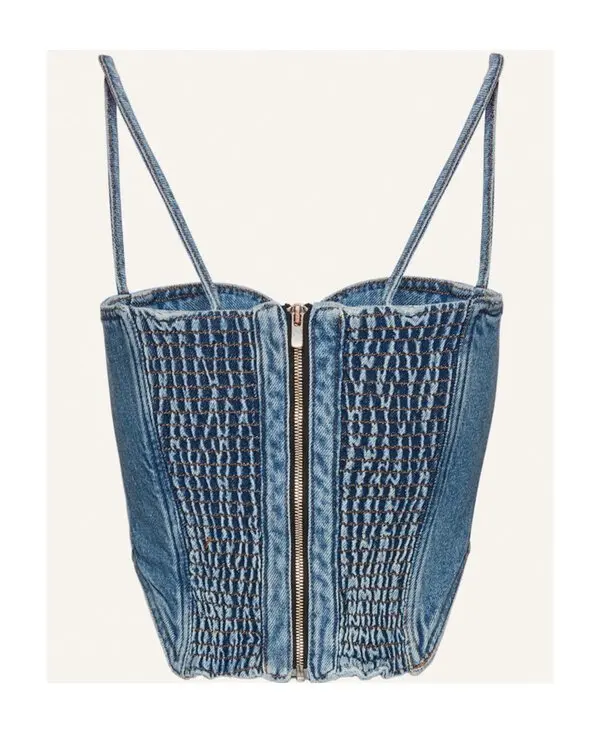 Magda Butrym Denim Corset Top
