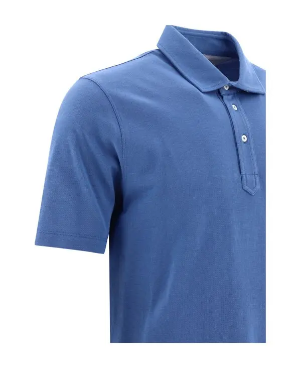 Brunello Cucinelli Short-sleeved Cotton Polo Shirt
