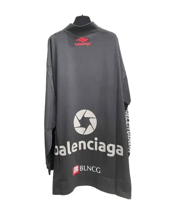 Balenciaga Long Sleeve Logo Print Sweatshirt