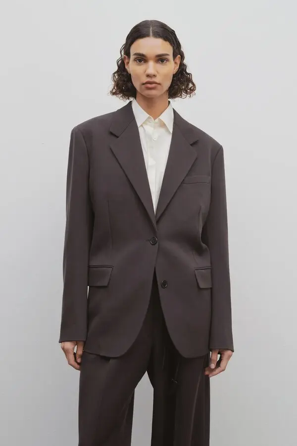 THE ROW Viper Freshly Cut Wool Suit Coat
