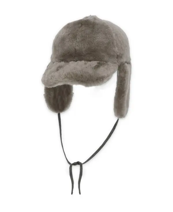 Brunello Cucinelli Shearling Trapper Hat - Brown
