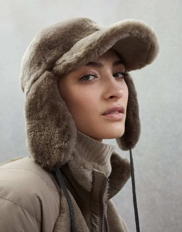 Brunello Cucinelli Shearling Trapper Hat