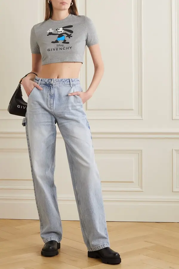 Givenchy X Disney Oswald The Lucky Rabbit Cropped T-shirt