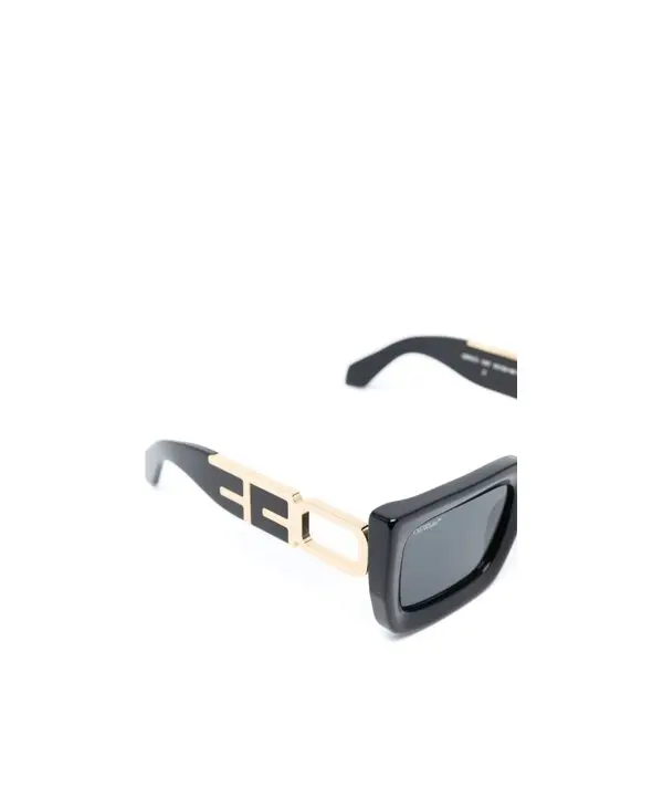 Off-White Rectangular Frame Sunglasses With Logo Detail