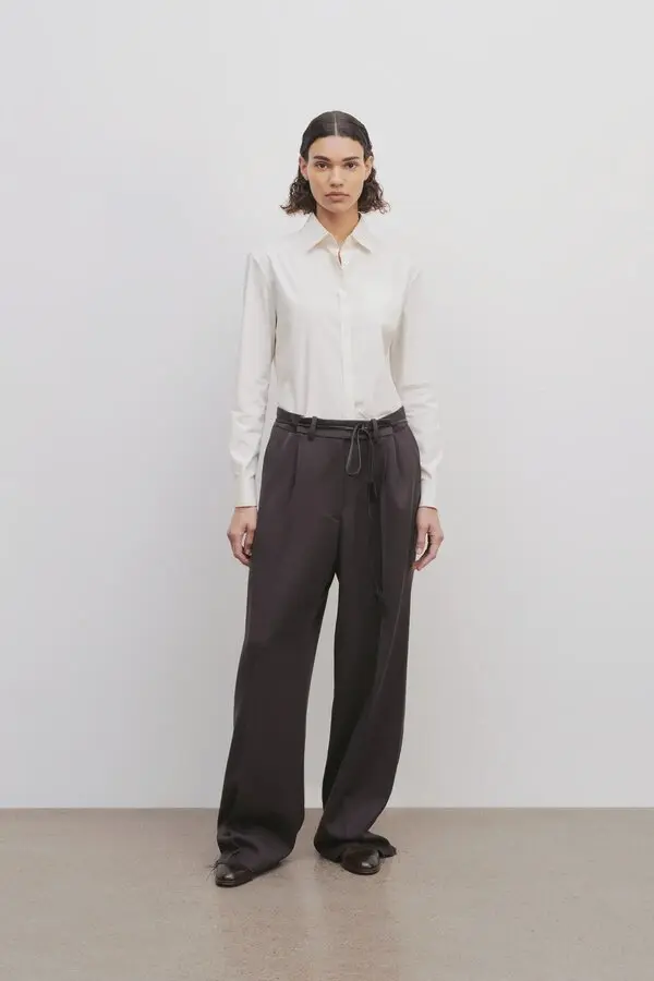 THE ROW Belted Wool Pants
