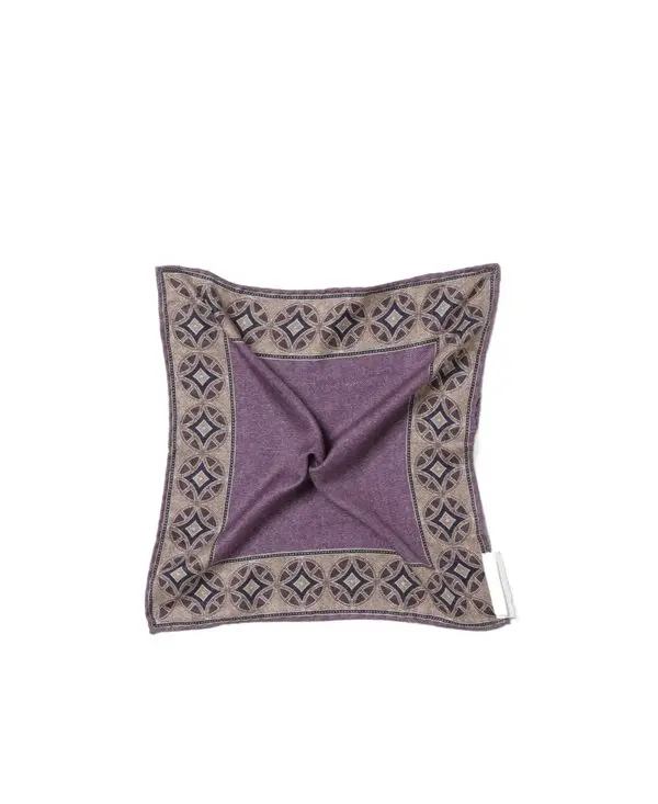 Brunello Cucinelli Pattern Printed Silk Scarf - Gray