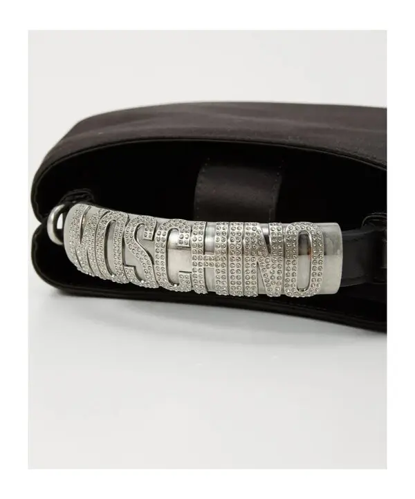 Moschino Embellished Logo Shoulder Bag