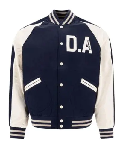 HUMAN MADE Varsity Jacket With Graphic Print - Navy Blue