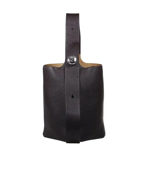Loewe Large Pebble Button Tote Bag - Black