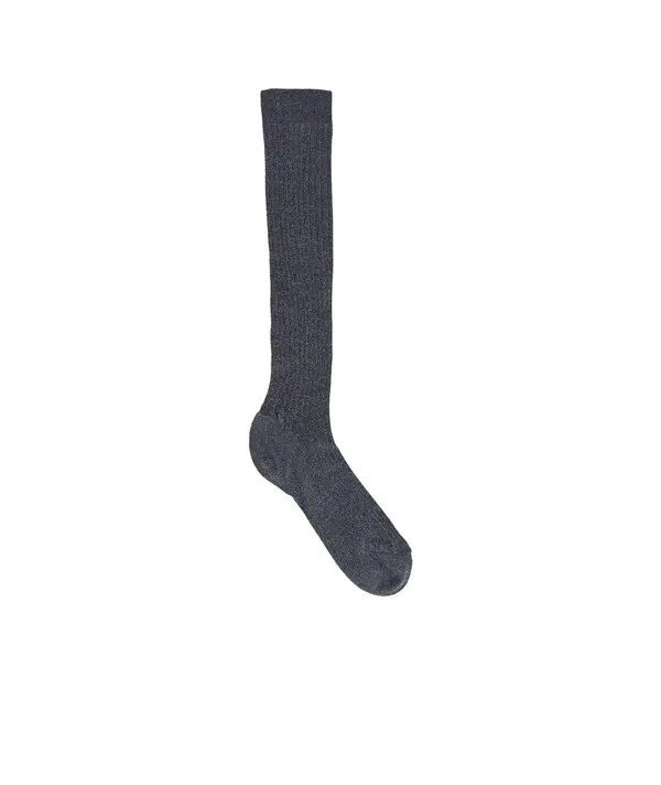 Brunello Cucinelli Ribbed Stockings - Black