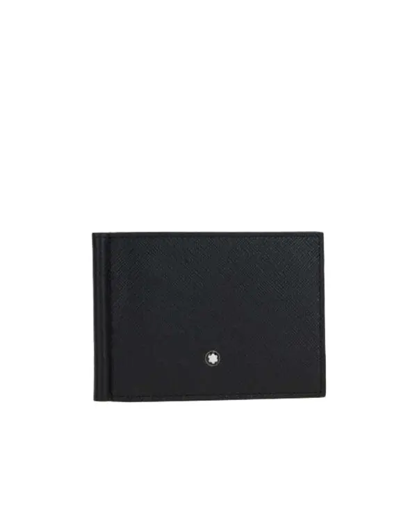 Montblanc Logo Plaque Bi-fold Card Case - Black