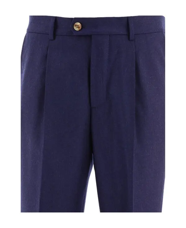Brunello Cucinelli Inverted-pleat Tailored Trousers