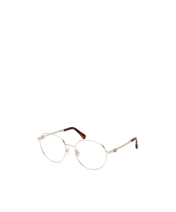 Max Mara Round Frame Eyeglasses - Shiny Pale Gold