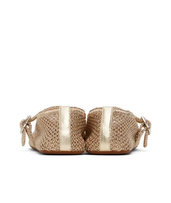 Alaïa Buckled Knitted Ballet Flats