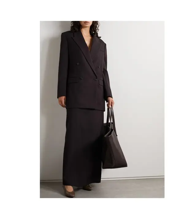 THE ROW Myriam Double-breasted Wool Suit Jacket