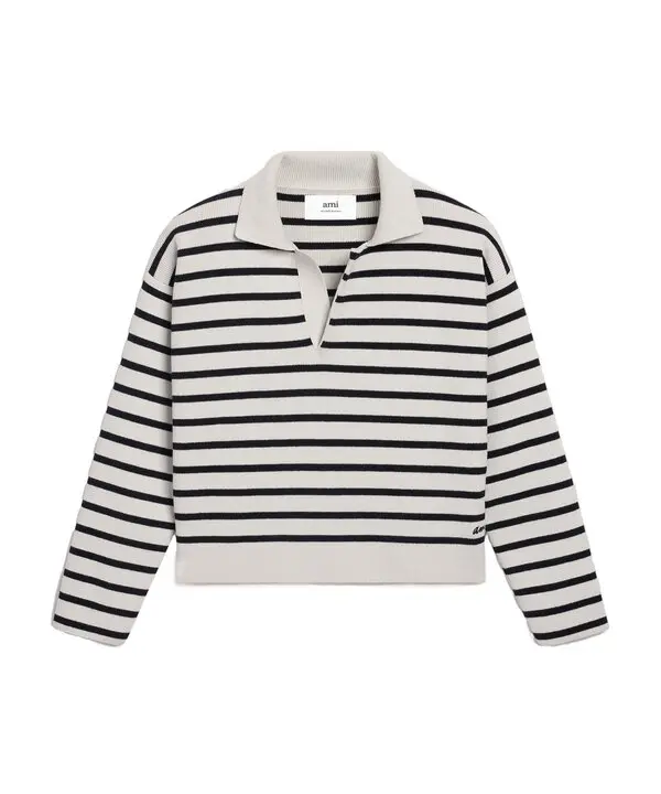 AMI Paris Striped Knitted Jumper