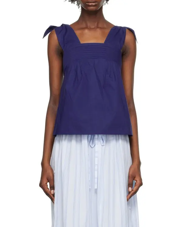 See By Chloé Sleeveless Top With Knotted Shoulder Straps